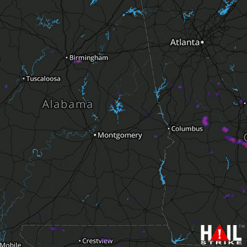 Hail Map For June 20, 2026 (KMXX) AL, FL, GA